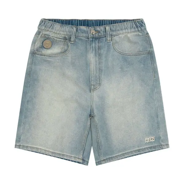 AAPE Now Moonface Denim Shorts /light