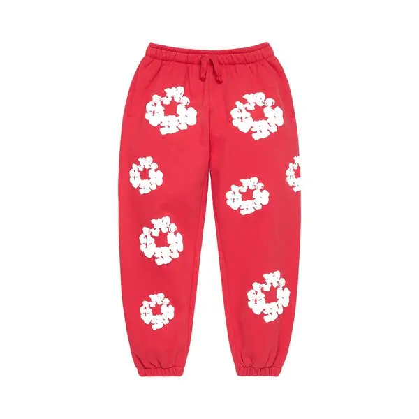 DENIM TEARS Cotton Wreath Sweatpants - Red