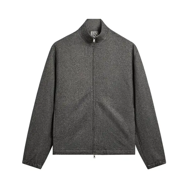 Kith Kin Flannel Jersey Stephen Track Jacket 'charcoal Heather