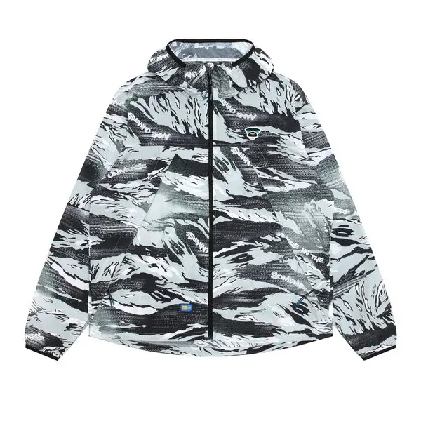AAPE Unvs Unvs Patterned Hooded Jacket /grey