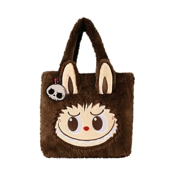 POP MART The Monsters Labubu Classic Bag Series Reversible Plush Bag - Brown