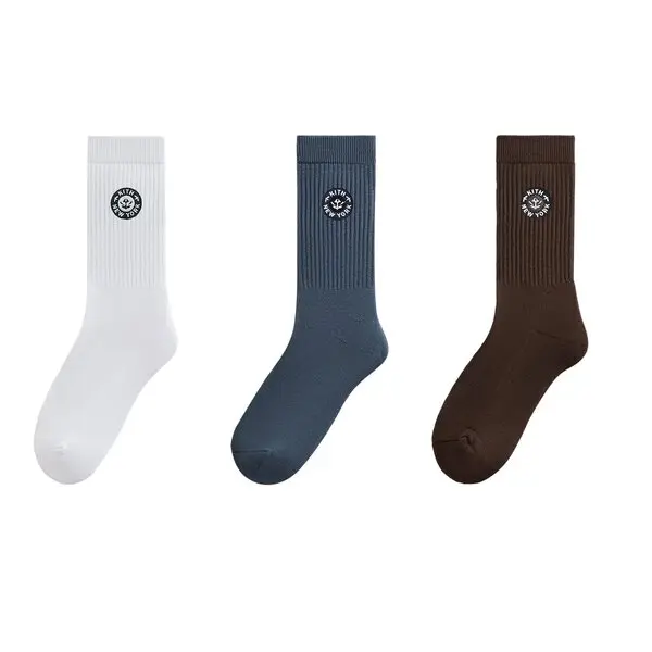 Kith 3-pack Rose Script Cotton Crew Socks 'multi