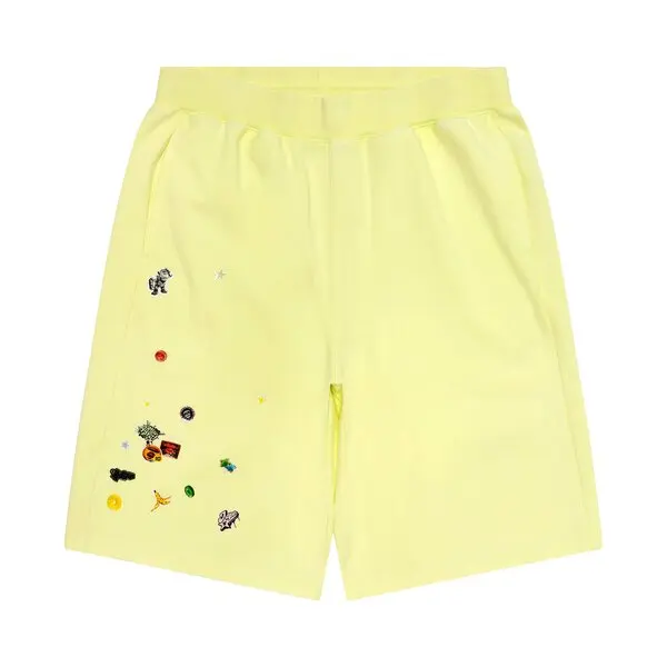 AAPE Sticker Print Sweat Shorts /light