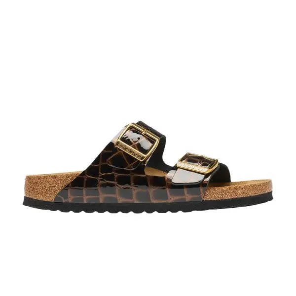 BIRKENSTOCK Wmns Arizona Emboss Leather Sandal - Black