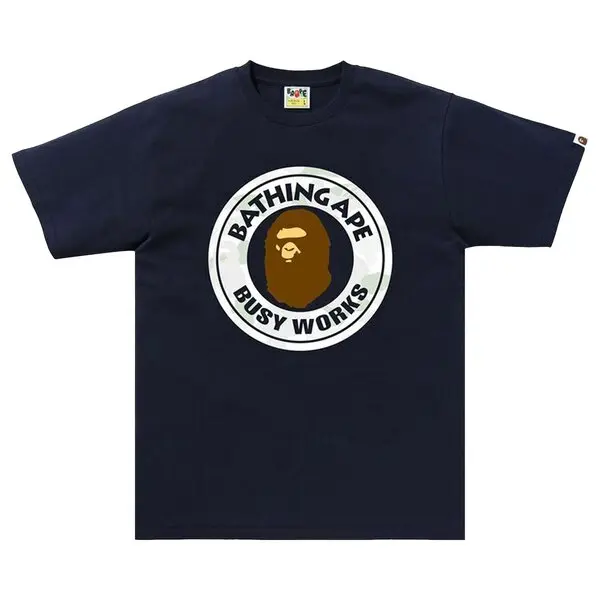 A BATHING APE City Camo Busy Works Tee 'navy