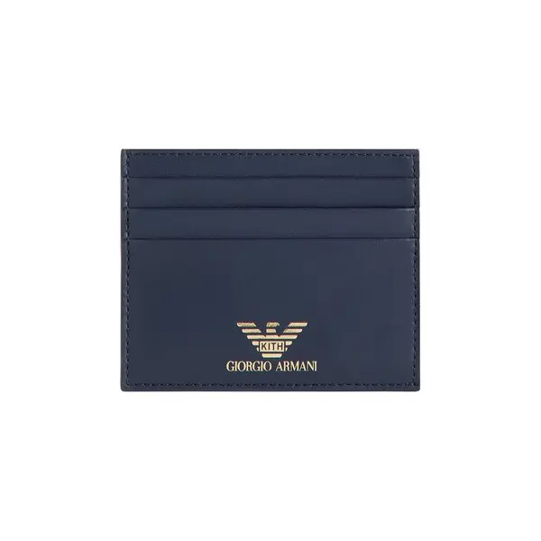 Kith Giorgio Armani & Leather Card Holder 'nocturnal