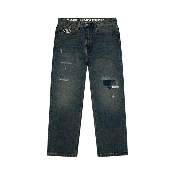 AAPE Unvs Unvs Distressed Jeans