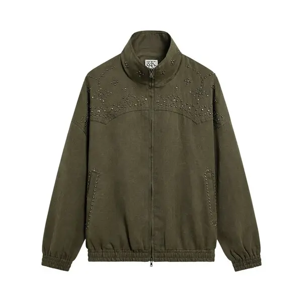 Kith Kin Studded Canvas Rhysand Jacket 'moss - Green
