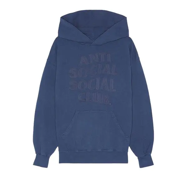 ANTI SOCIAL SOCIAL CLUB Toned Down Applique Hoodie 'faded - Blue