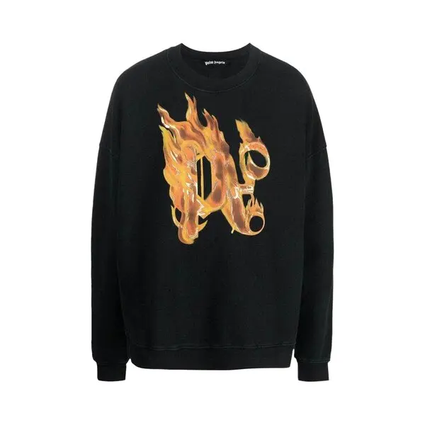 Palm Angels Burning Monogram Crewneck