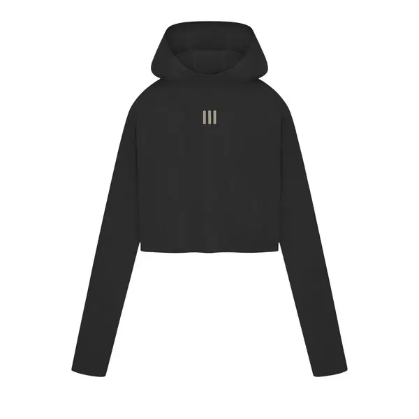 Adidas X Fear Of God Athletics Base Layer Crop Hoodie - Black