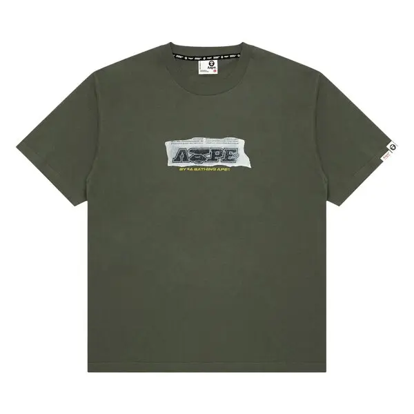 AAPE Unvs Unvs Graphic Tee 'khaki/grey