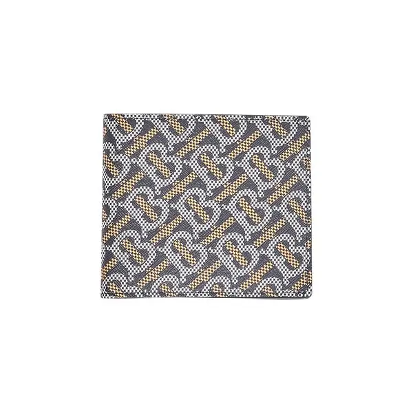 Burberry Monogram Print Bifold Wallet 'black - Orange