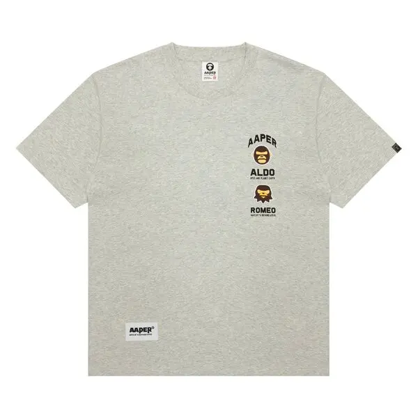 AAPE R Graphic Tee /heather