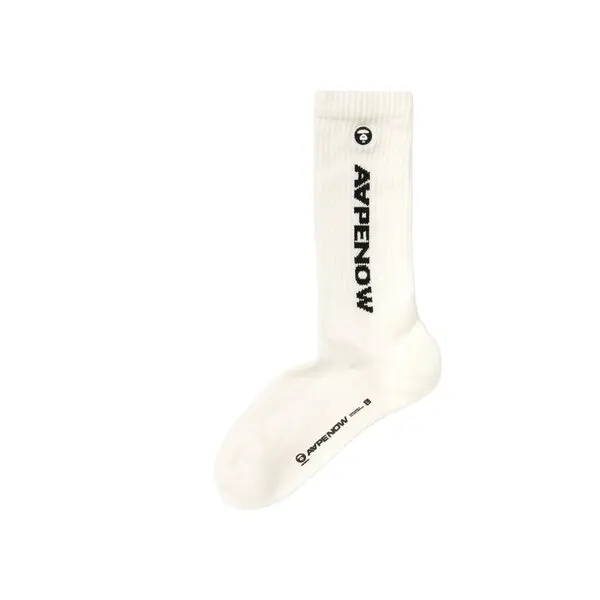 AAPE Now Moonface Logo Socks 'ivory - Cream