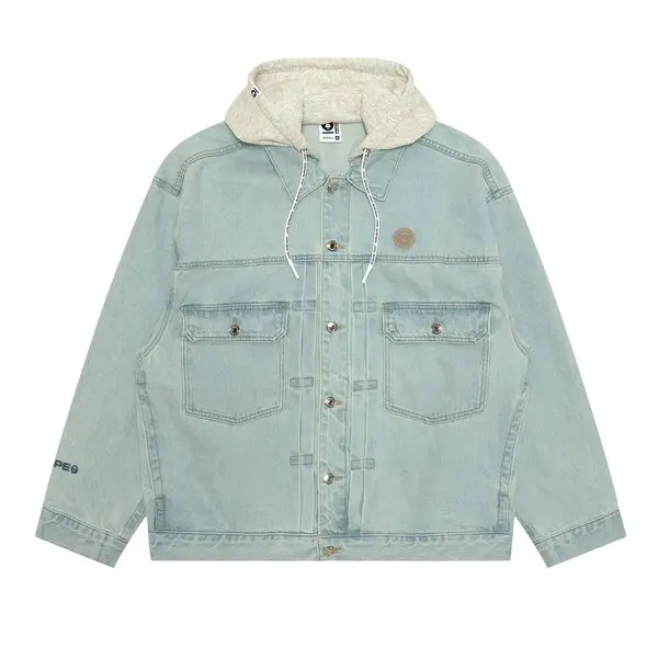 AAPE Now Moonface Hooded Denim Jacket /light