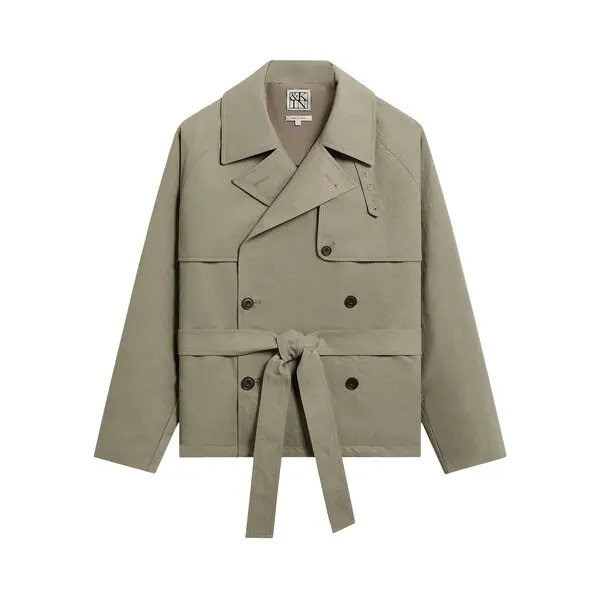 Kith Kin Washed Twill Nikolai Cropped Trench 'scene - Tan