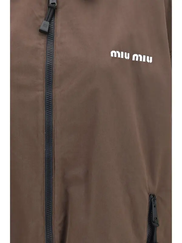 Miu Miu Gabardine Jacket With Zip