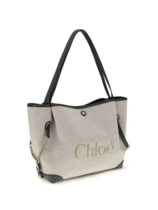 Chloé Clover Tote Bag In Canvas