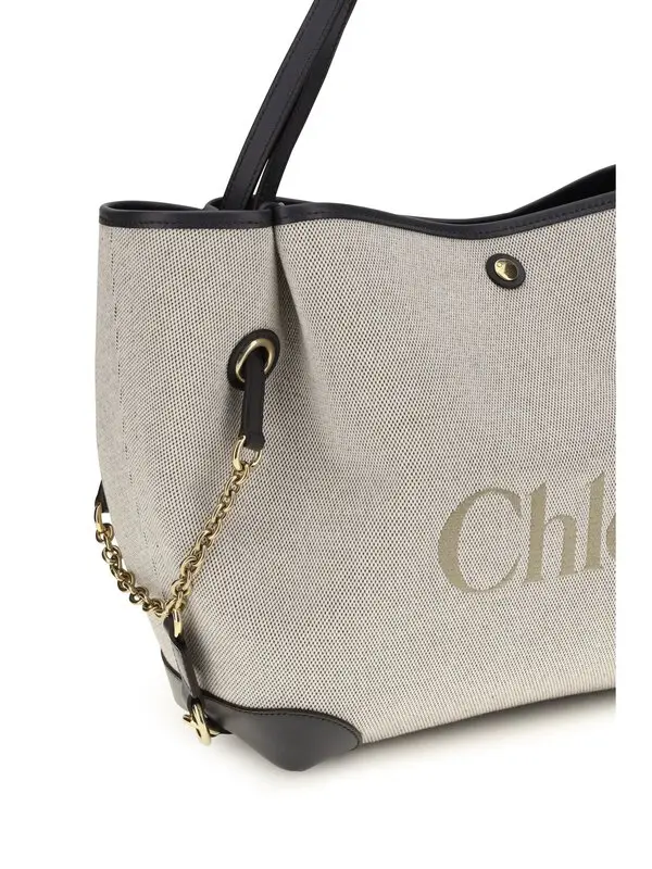 Chloé Clover Tote Bag In Canvas