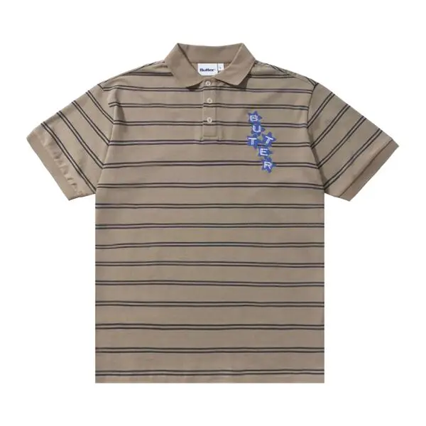 BUTTER GOODS Stars Polo Short-sleeve Shirt 'khaki - Tan