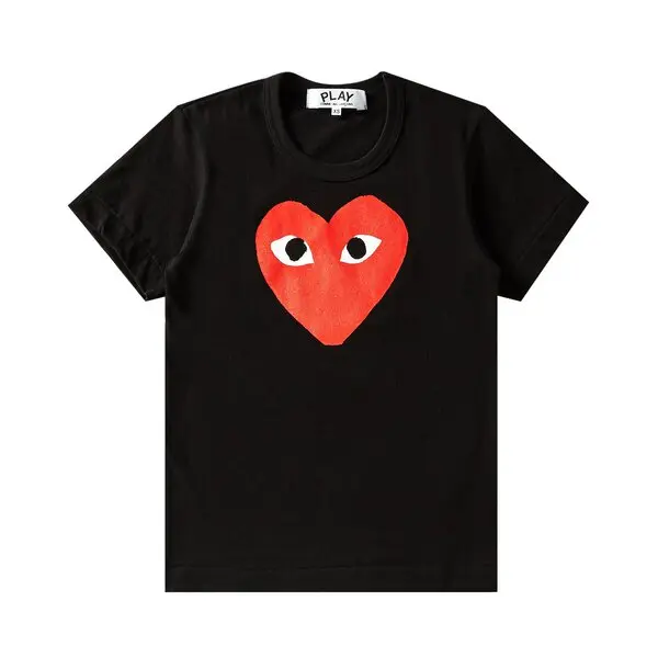 Play Comme Des Garcon Heart Logo T-shirt - Black