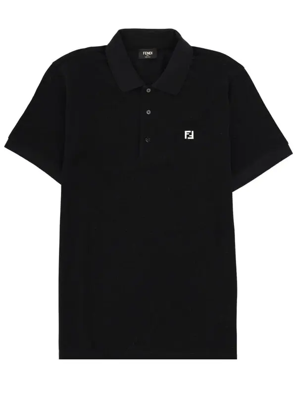 Fendi Polo With Logo - Black