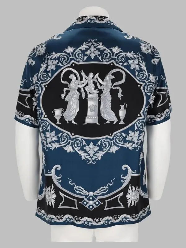 Versace Camicia In Seta Stampa Baroque - Multicolor