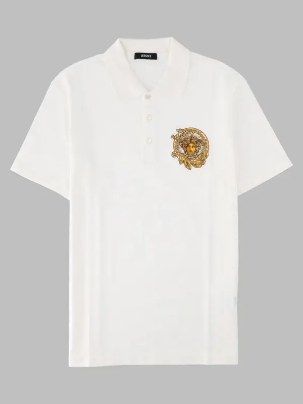 Versace Polo Con Logo - White