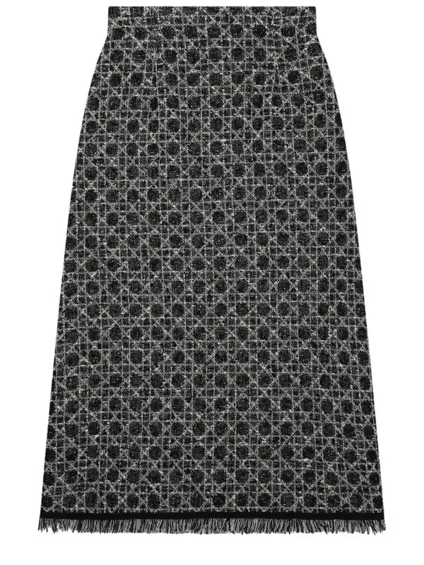 Dior Macrocannage Midi Skirt - Black