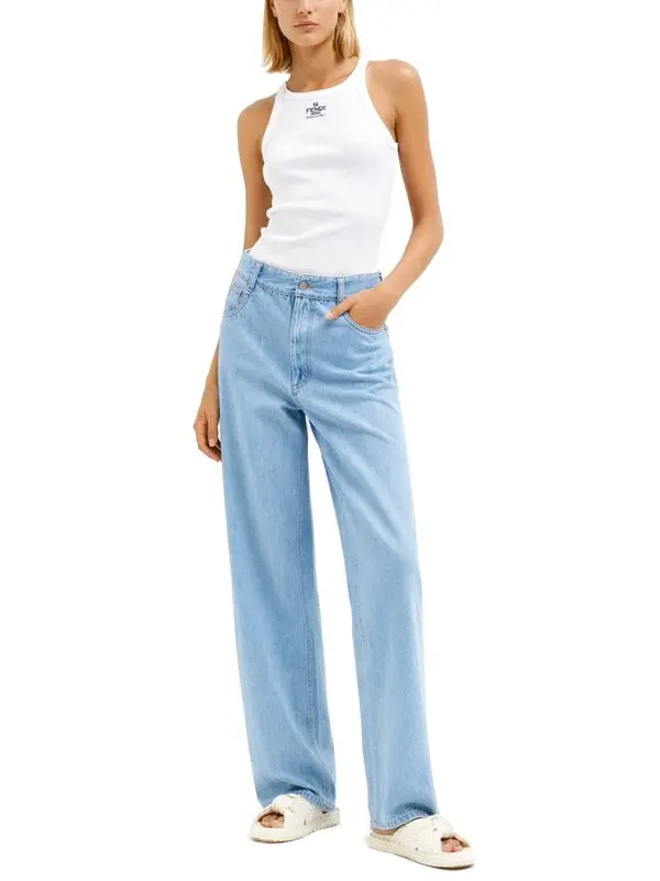 Fendi Top With Embroidered Logo - White