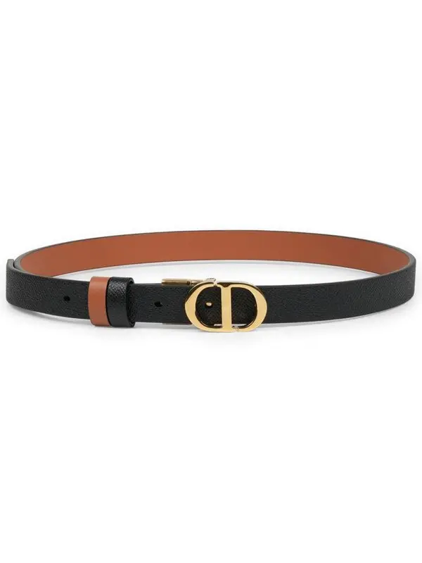 Dior Calf Leather 30 Montaigne Reversible Belt - Black