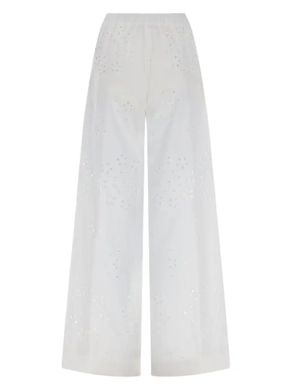 Herno Pantalone Traforato Con Ricamo Sangallo