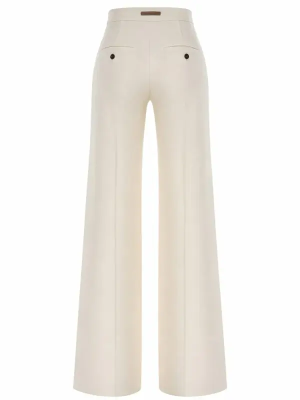 Max Mara Wide Leg Trousers - Cream