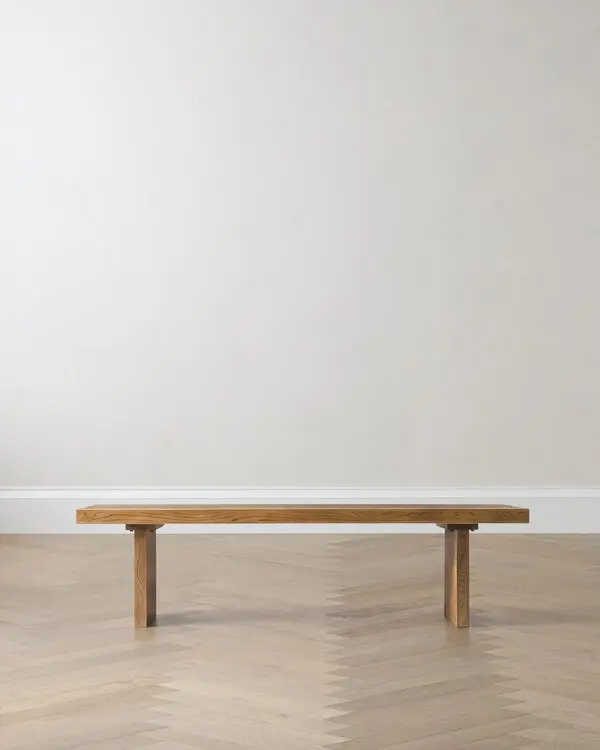 Quince Solid Wood Plank Dining Bench - Amber Oak