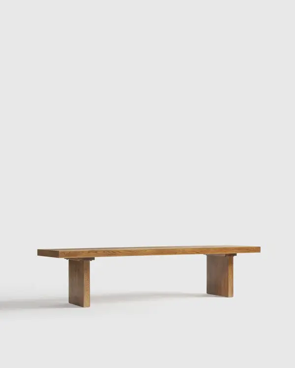 Quince Solid Wood Plank Dining Bench