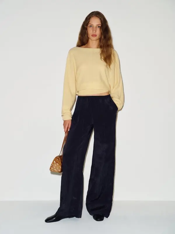 REFORMATION Elise Pant Crinkle - Black