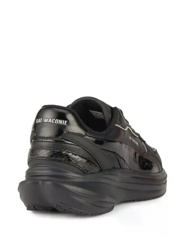 KAT MACONIE Aura Snakeskin-effect Panelled Sneakers - Black