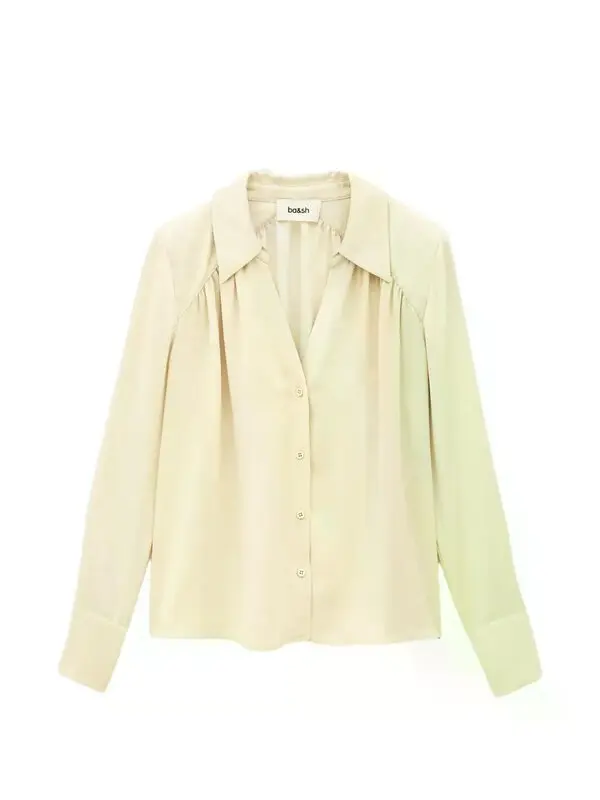 Ba&sh Wilna Gathered Long-sleeved Shirt - Neutrals