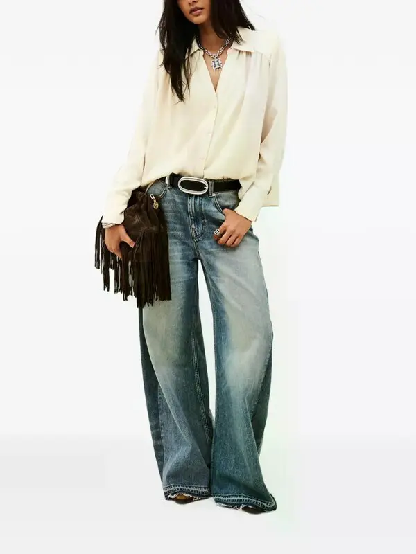 Ba&sh Wilna Gathered Long-sleeved Shirt