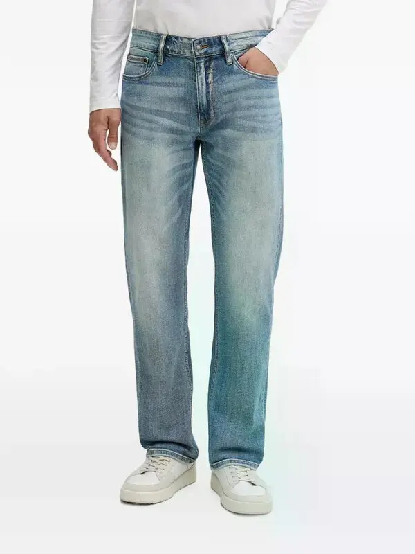 Guess Faded Logo-patch Jeans