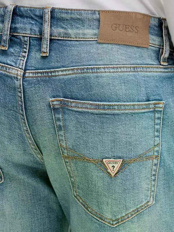 Guess Faded Logo-patch Jeans
