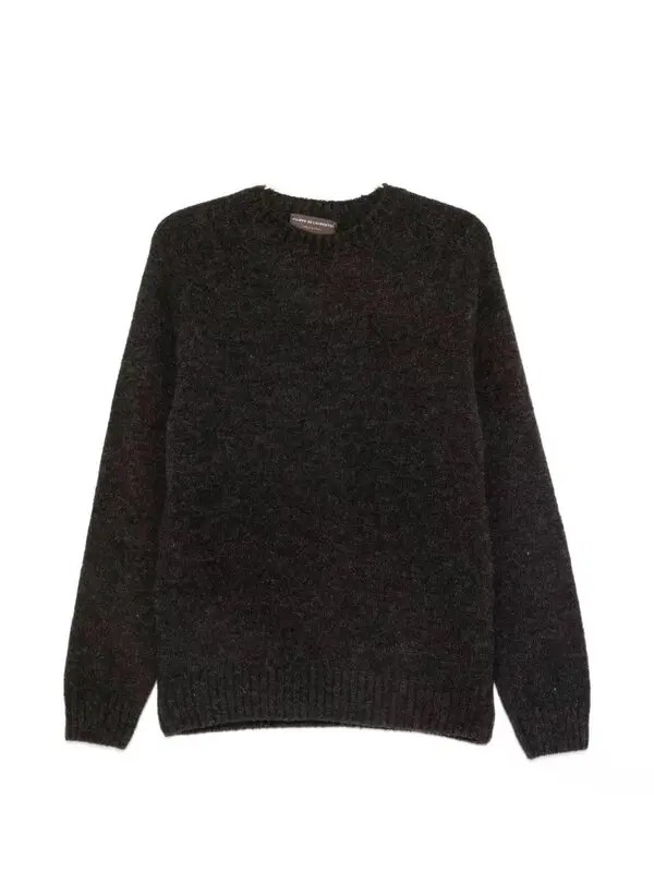 FILIPPO DE LAURENTIIS Crew-neck Ribbed-trim Sweater - Brown