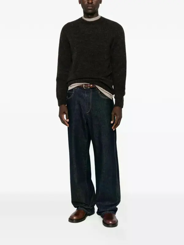 FILIPPO DE LAURENTIIS Crew-neck Ribbed-trim Sweater