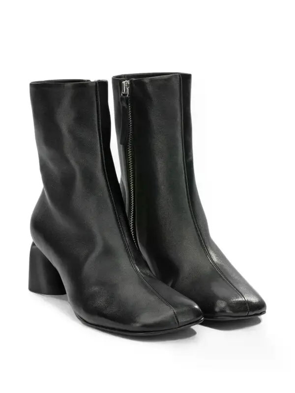 HALMANERA Side-zip Leather Ankle Boots