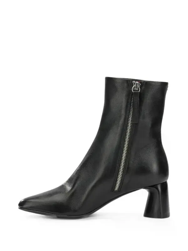 HALMANERA Side-zip Leather Ankle Boots