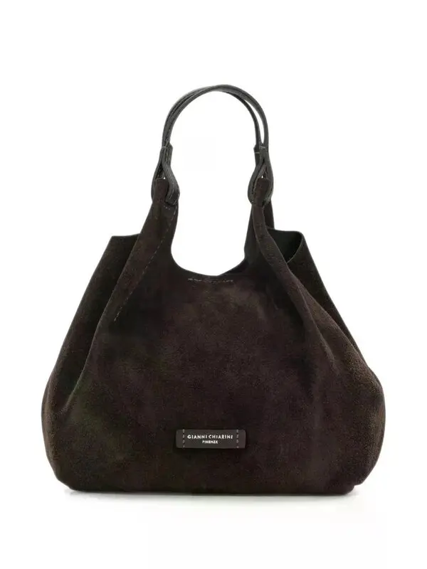 GIANNI CHIARINI Dua Suede Tote Bag - Brown
