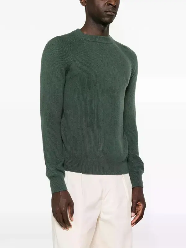 FILIPPO DE LAURENTIIS Ribbed-knit Raglan-sleeve Sweater