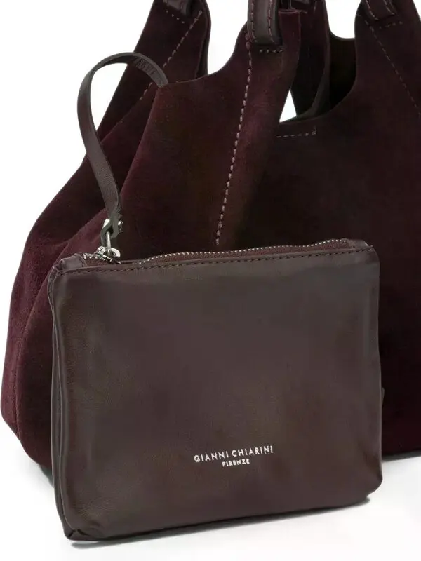 GIANNI CHIARINI Dua Suede Leather Tote Bag