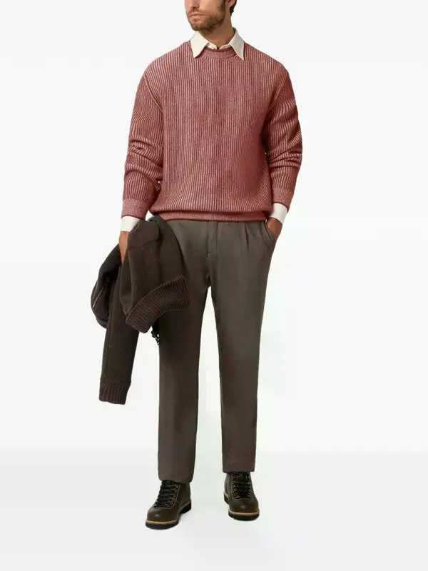 Paul & Shark Ribbed-knit Crew-neck Sweater
